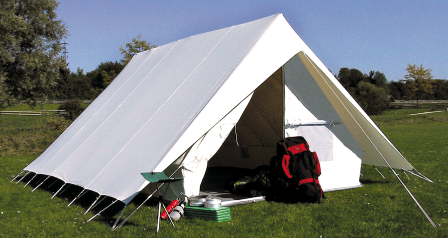 Grande tente patrouille en coton 2,50m x4m